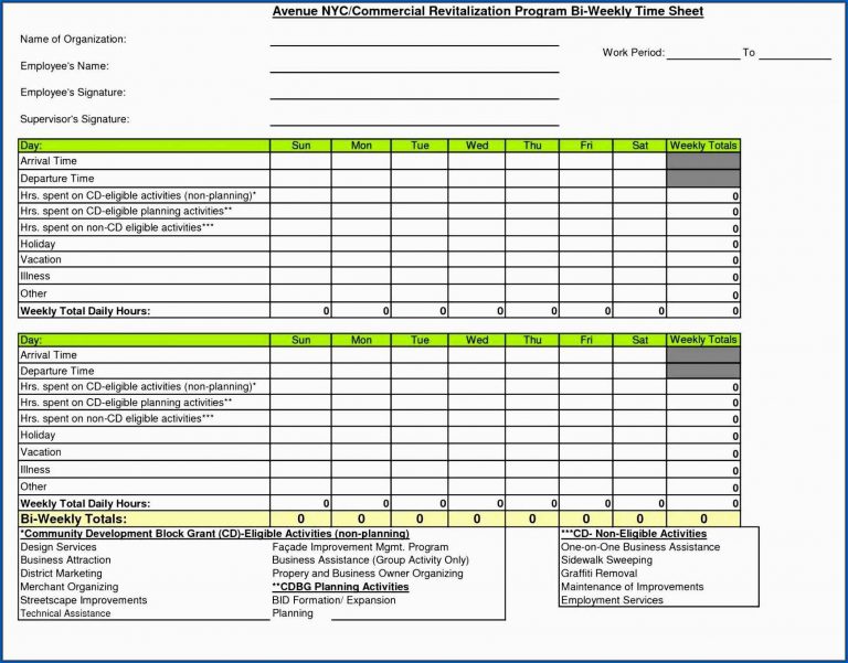Free Excel Timesheet Template Multiple Employees Example | Templateral