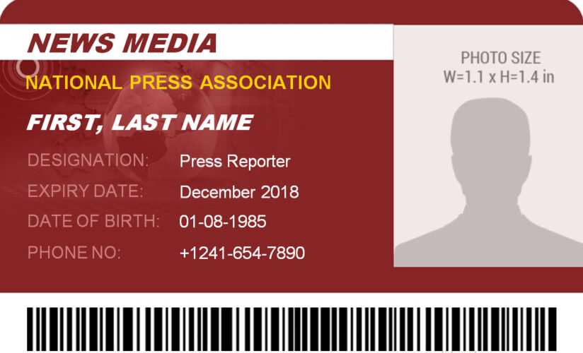 √ Free Printable Press Pass Template