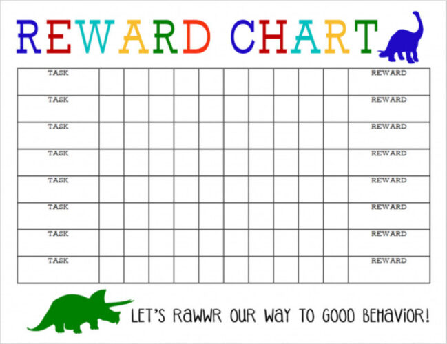 √ Printable Reward Chart Template for Kids