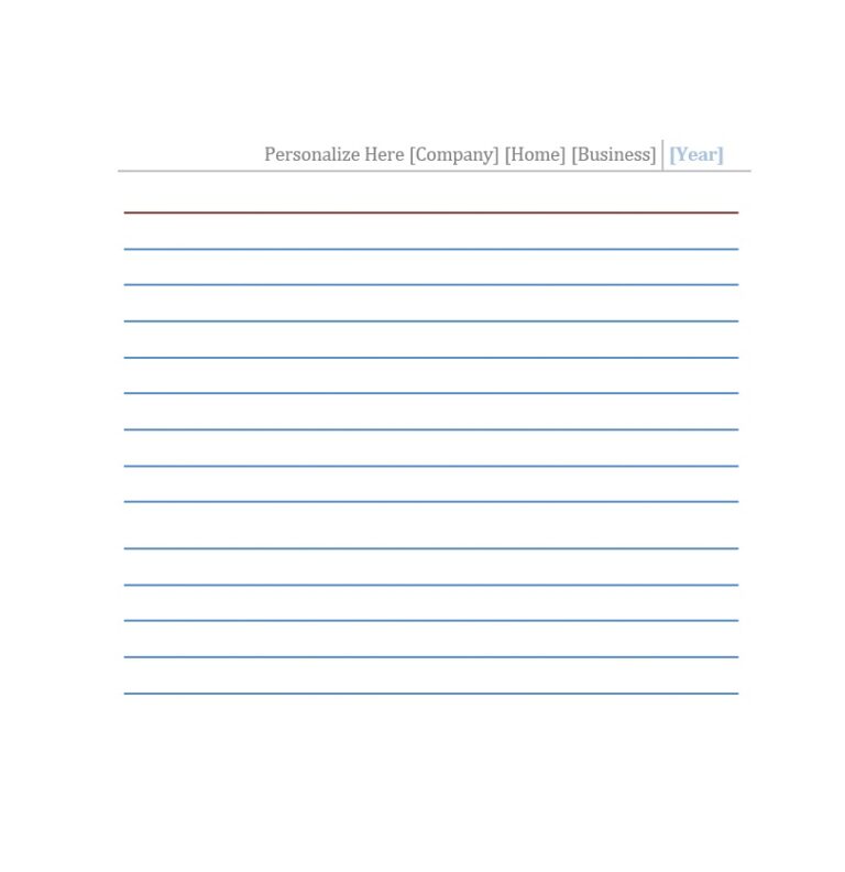√ Free Printable Index Card Template