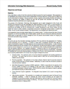 √ Free Printable IT Risk Assessment Template