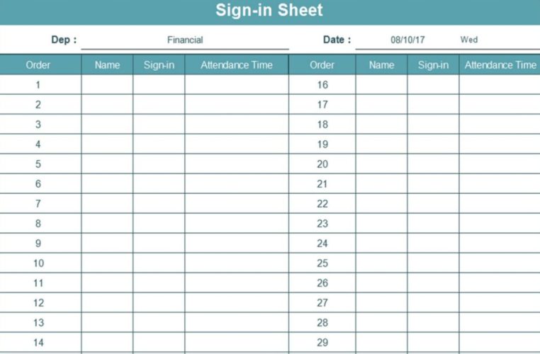 √ Inventory Sign-out Sheet Template (Excel)