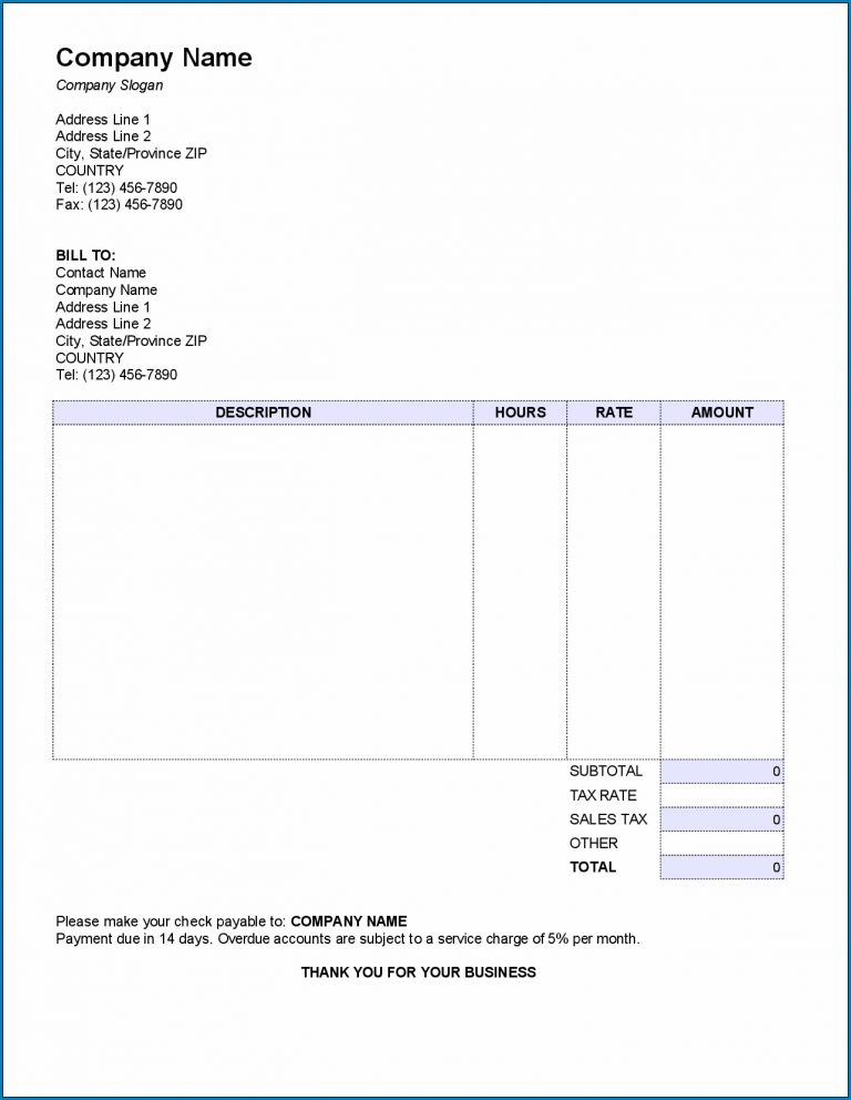 √ Free Printable Invoices For Business
