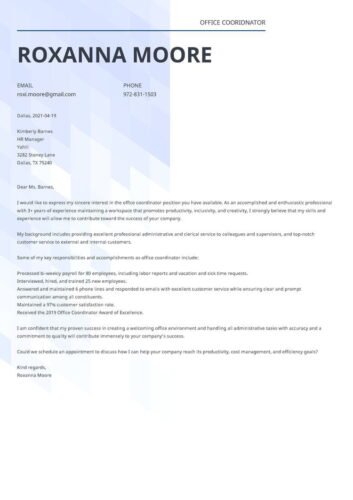 √ Job Application Letter Template (Word)