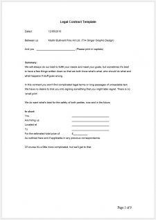 √ Free Editable Legally Binding Contract Template