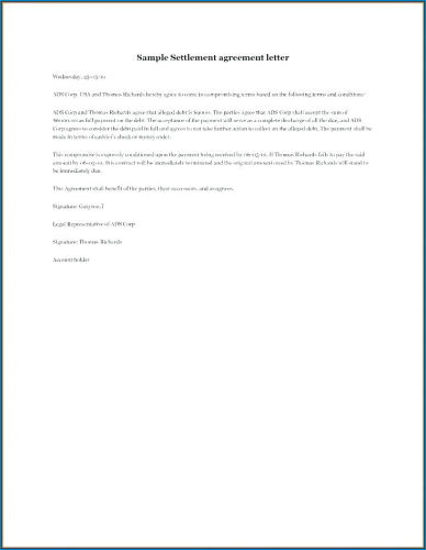 √ Free Printable Letter Of Agreement Between Two Parties