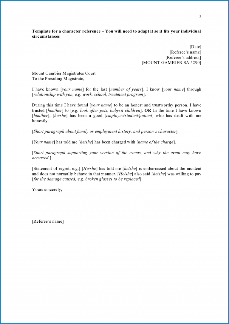 √ Letter Of Recommendation For Family Member