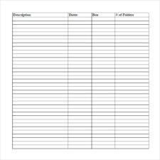 Library Record Inventory Form Template | Templateral