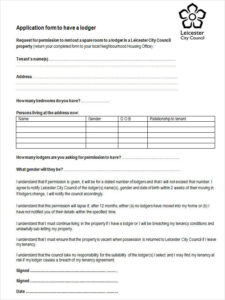 √ Free Printable Lodger Agreement Template