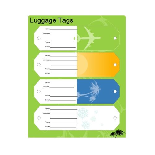 √ Free Printable Luggage Tag Template (Word)
