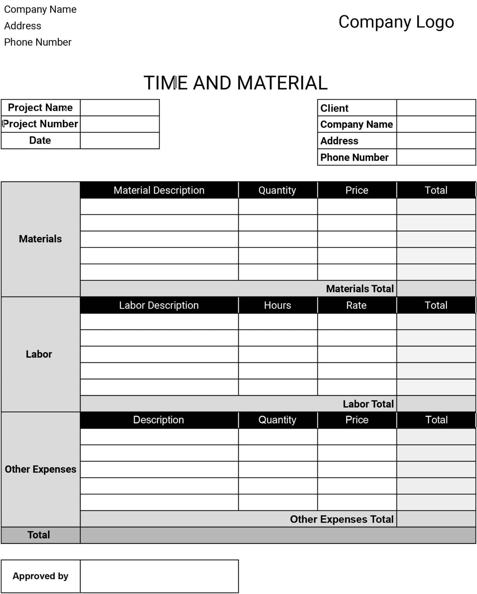 √ Material Quantity Record Sheet Template (Excel)