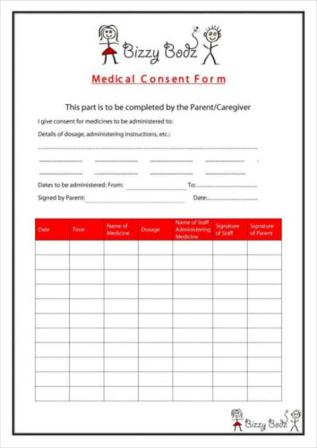 √ Free Printable Medical Consent Form