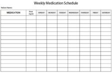 √ Free Printable Medication Schedule Template