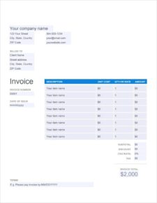 Mental Health Invoice Template | Templateral