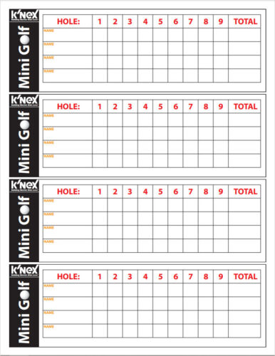 √ Free Printable Golf Scorecard Template