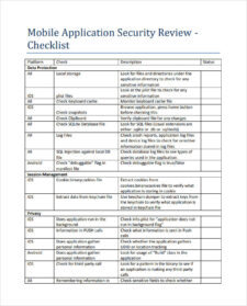 Mobile Application Security Checklist Template | Templateral