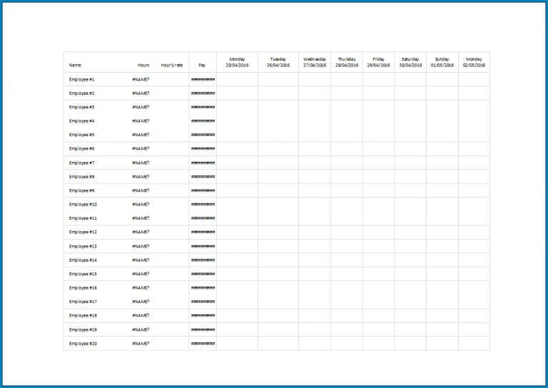 √ Free Printable Monthly Employee Schedule Template