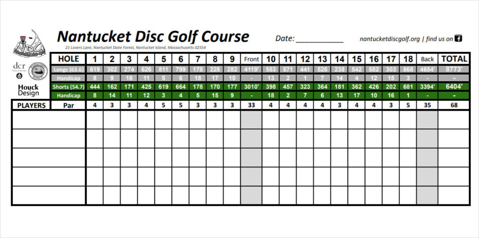 √ Free Printable Golf Scorecard Template