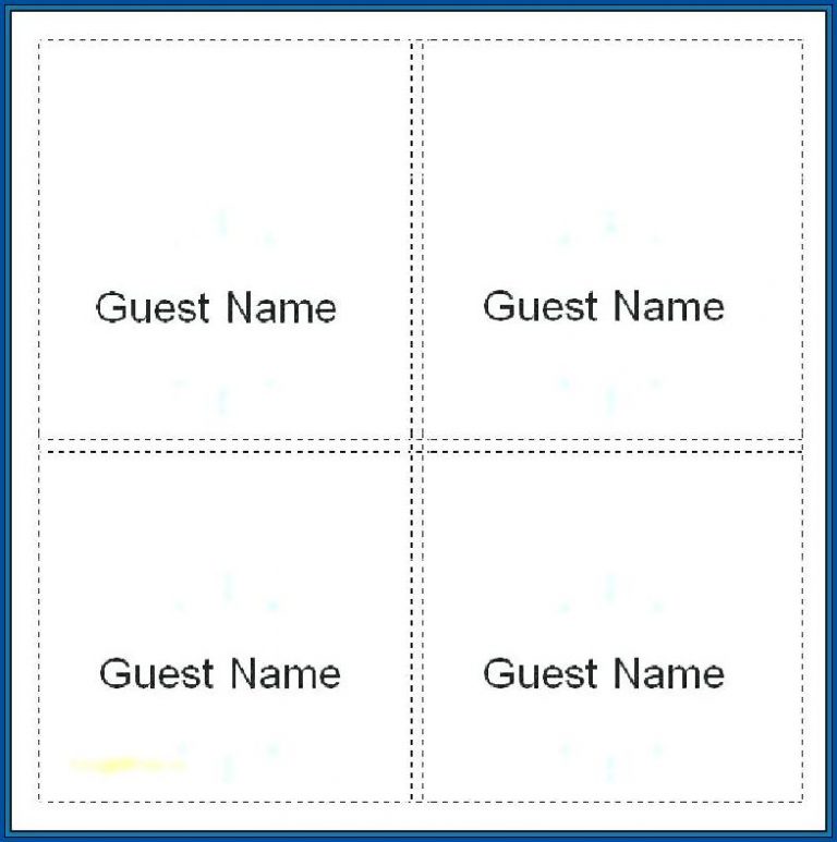 Free Printable Name Tent Template Word Templateral