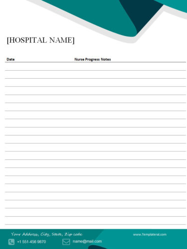 √ Free Printable Nursing Notes Template