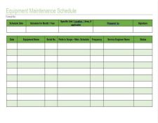 Office Equipment Maintenance List Template | Templateral