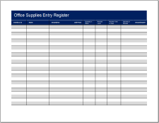 √ Office Supply Inventory List Template (Excel)