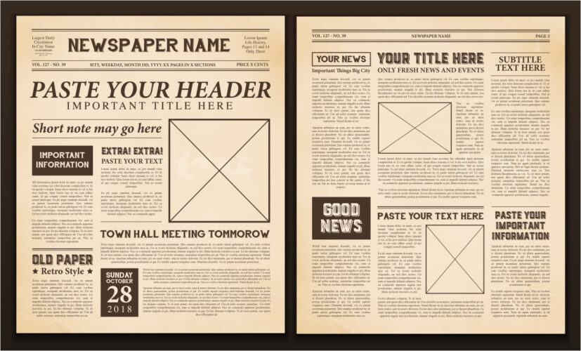 √ Printable Old Newspaper Template