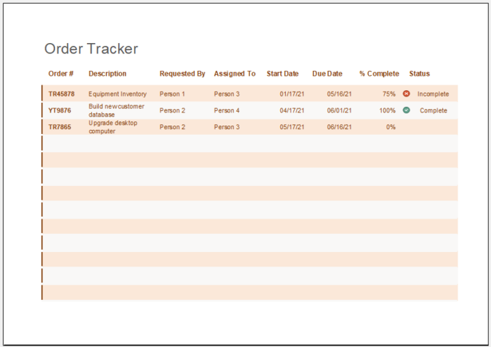 √ Free Printable Order Tracker Template (Excel)