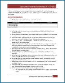 √ Free Printable Parent Child Contract Template