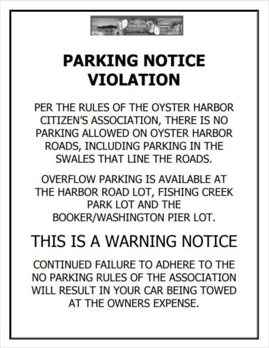 √ Printable Parking Warning Notice Template