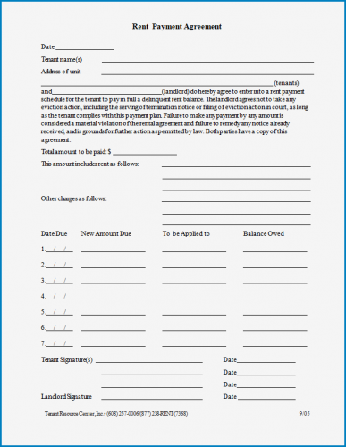 √ Free Printable Payment Agreement Template