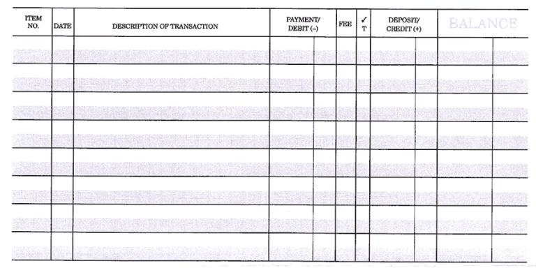 √ Personal Financial Transaction Register Template