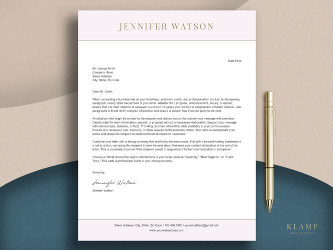 √ Personal Letterhead Template (Word)
