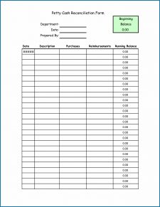 √ Free Printable Petty Cash Reconciliation Form
