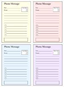 √ Free Phone Message Log Template (Excel)