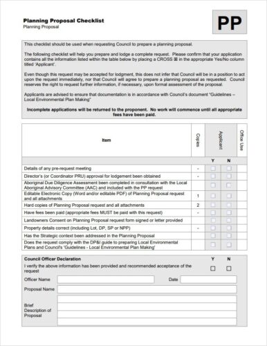 √ Free Printable Proposal Checklist Template