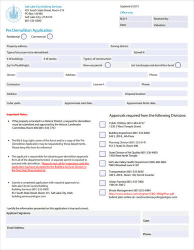 Pre Demolition Template | Templateral