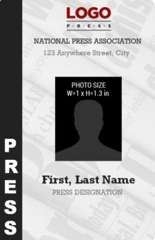 √ Free Printable Press Pass Template