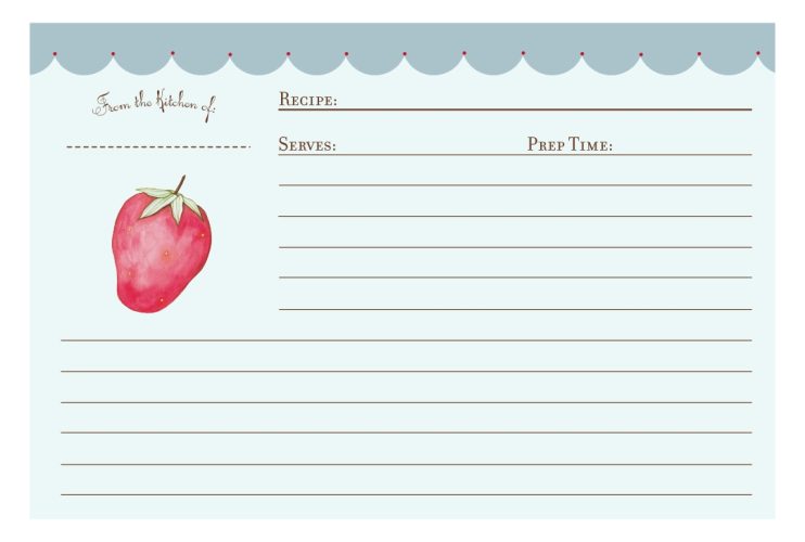 √ Printable Blank Recipe Card Template