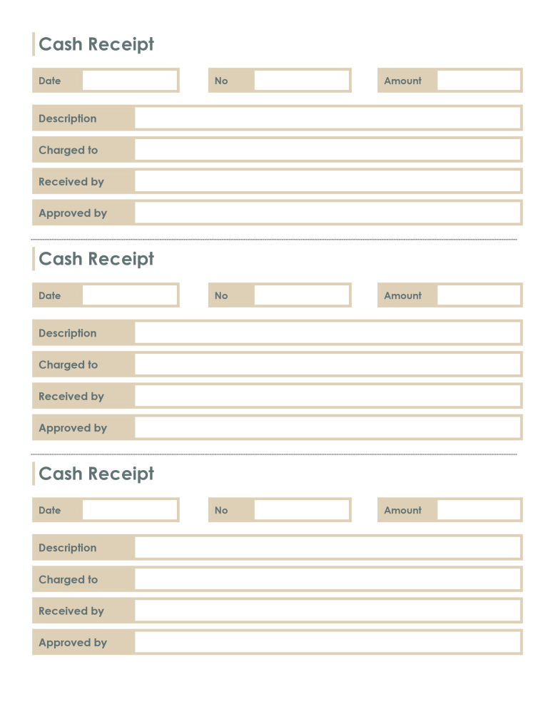 √ Printable Cash Bill Template