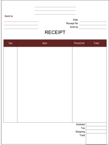 √ Printable Cash Bill Template