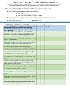 Printable Children Safety Checklist Template Sample | Templateral
