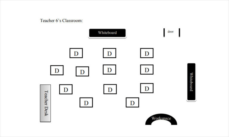 √ Printable Classroom Seating Chart Template!