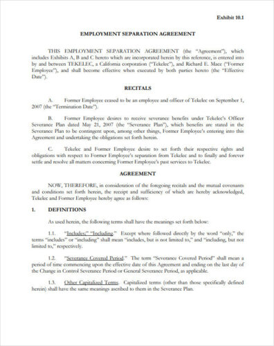 √ Free Printable Employee Separation Form