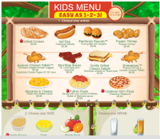 √ Printable Kids Menu Template