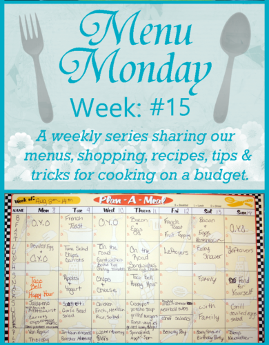 √ Printable Monday Menu Template