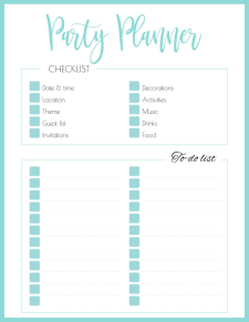 Printable Party Planning Checklist Template Example | Templateral