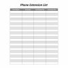 √ Printable Phone Extension List Template