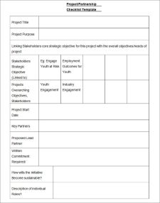 Printable Project Completion Checklist Template Sample | Templateral