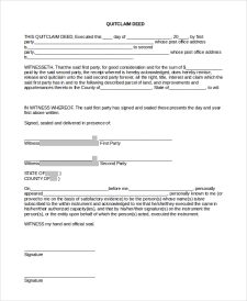 Printable Quit Claim Deed Form Example | Templateral